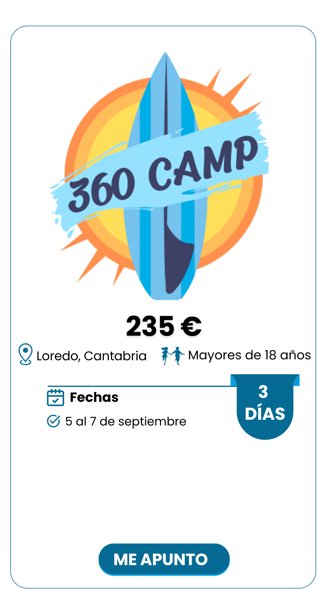360 SURF CAMP €235